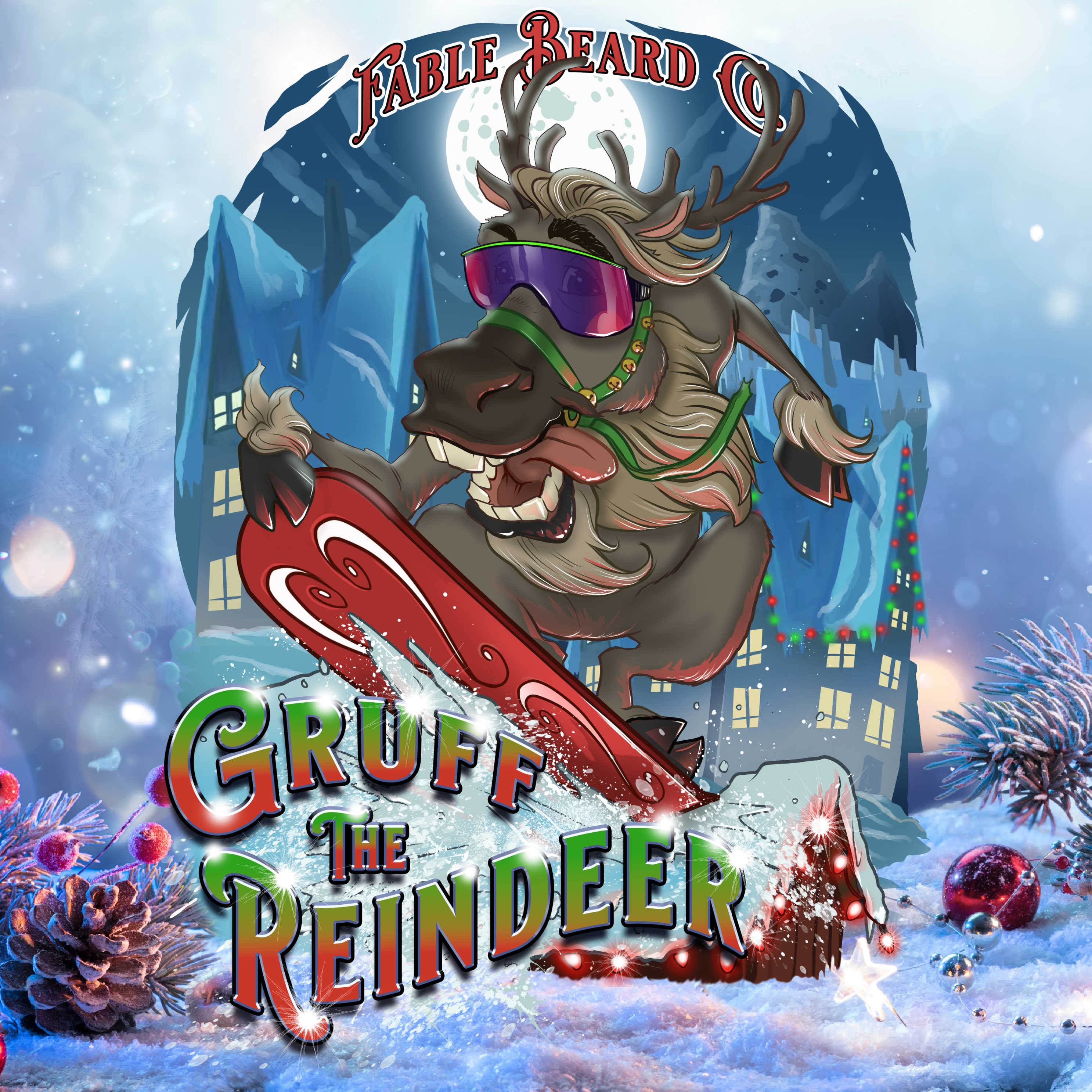 Gruff The Reindeer - Holiday Hangtime – Fable Beard Co.