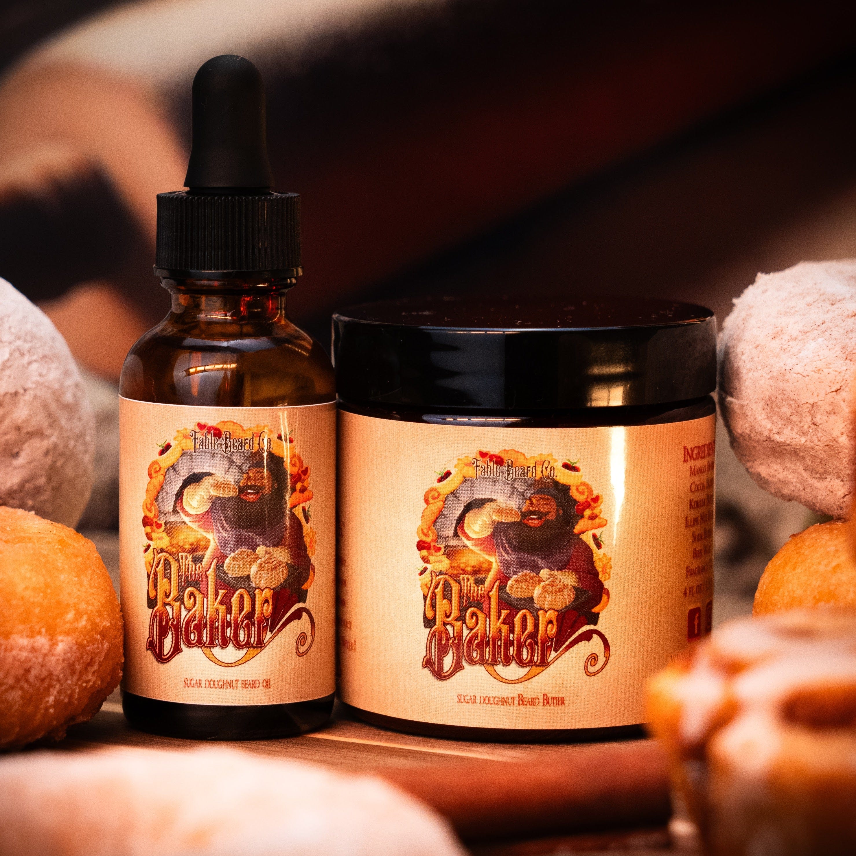 The Baker - Beard Oil & Butter Kit - Fresh Doughnuts, Warm Vanilla Sug ...