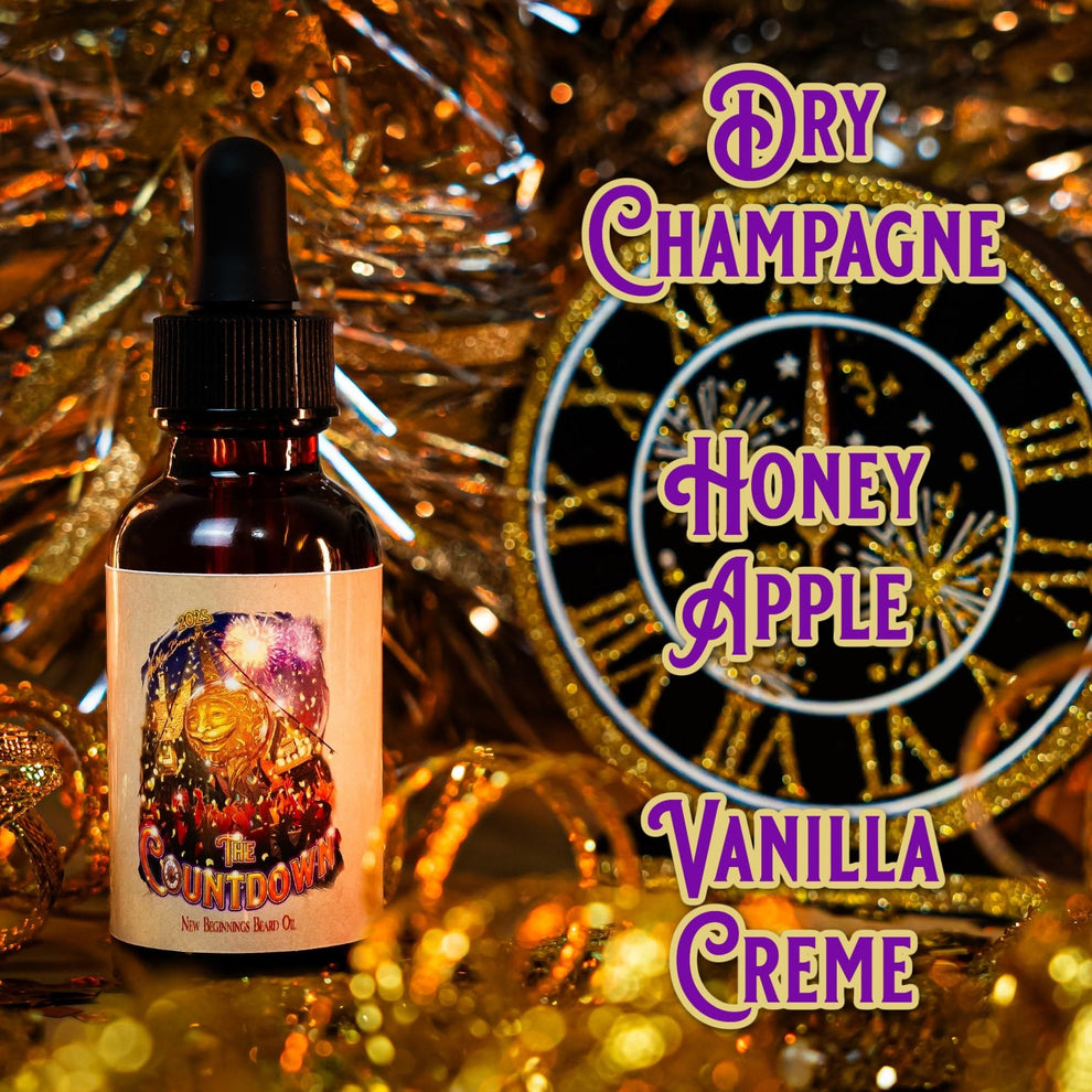 The Countdown - Beard Oil & Balm Kit - Dry Champagne, Honey Apple, Coc – Fable Beard Co.