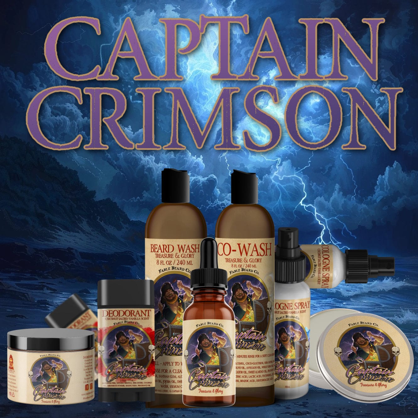 Captain Crimson - Creamy Coconut, Warm Amber, Sea Salt, and Fresh Vani ...